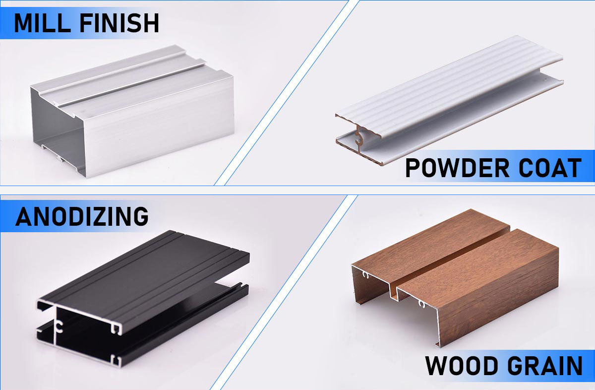 Powder coated white windows doors 38 798 series aluminum profile ...